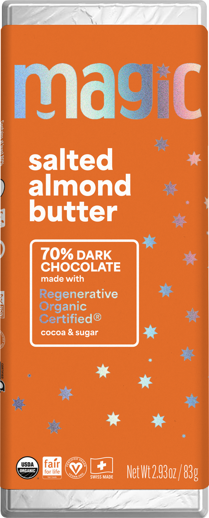 Salted Almond Butter 70% Dark Chocolate Bar - 6-pack – Magic Chocolate